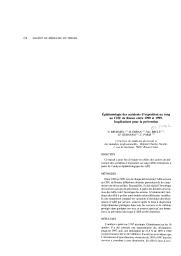 Epidémiologie des accidents d'exposition au sang au CHU de Rouen entre ...