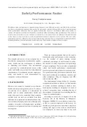 Safety performance factor. = (Indicateur de performance en santé et ...