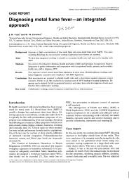 Portail documentaire INRS - Diagnosing metal fume fever : an integrated ...