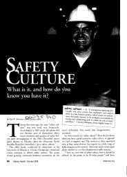 Safety culture. What it is, and how do you know you have it ...