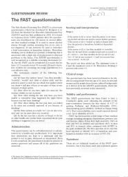 The FAST questionnaire. = (Le questionnaire FAST).. 7. 64 - Portail ...