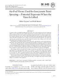 Portail documentaire INRS - Air-fed visors used for isocyanate paint ...