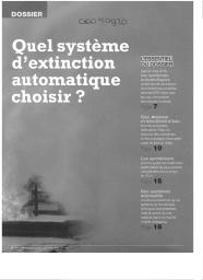 Dossier. Quel système d'extinction automatique choisir ?. 525 - Portail ...