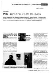 INRS : prévenir contre les zones ATEX.. 646 - Portail documentaire INRS